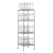 CenPro 24" x 24" Chrome Wire Shelf Kit with Eight Wire Can Racks