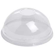 Dart Container DNR626 Clear Plastic Dome Lid for 5.5 Oz Black Plastic ...