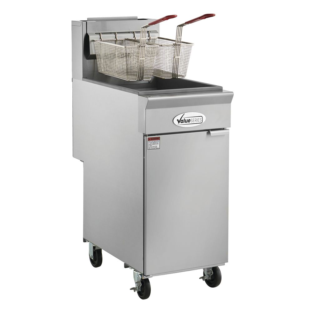 Kratos 29Y-050-LP Commercial Gas Floor Fryer, With Casters, Three ...