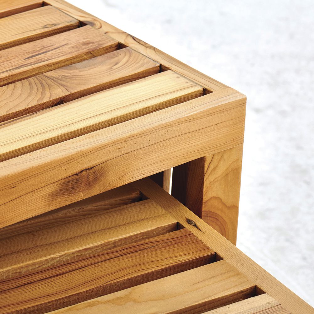 HUBERT® Recycled Pine Wood Nesting Crate Table Set