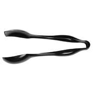 Black Polypropylene Disposable Plastic Tong - 10"L