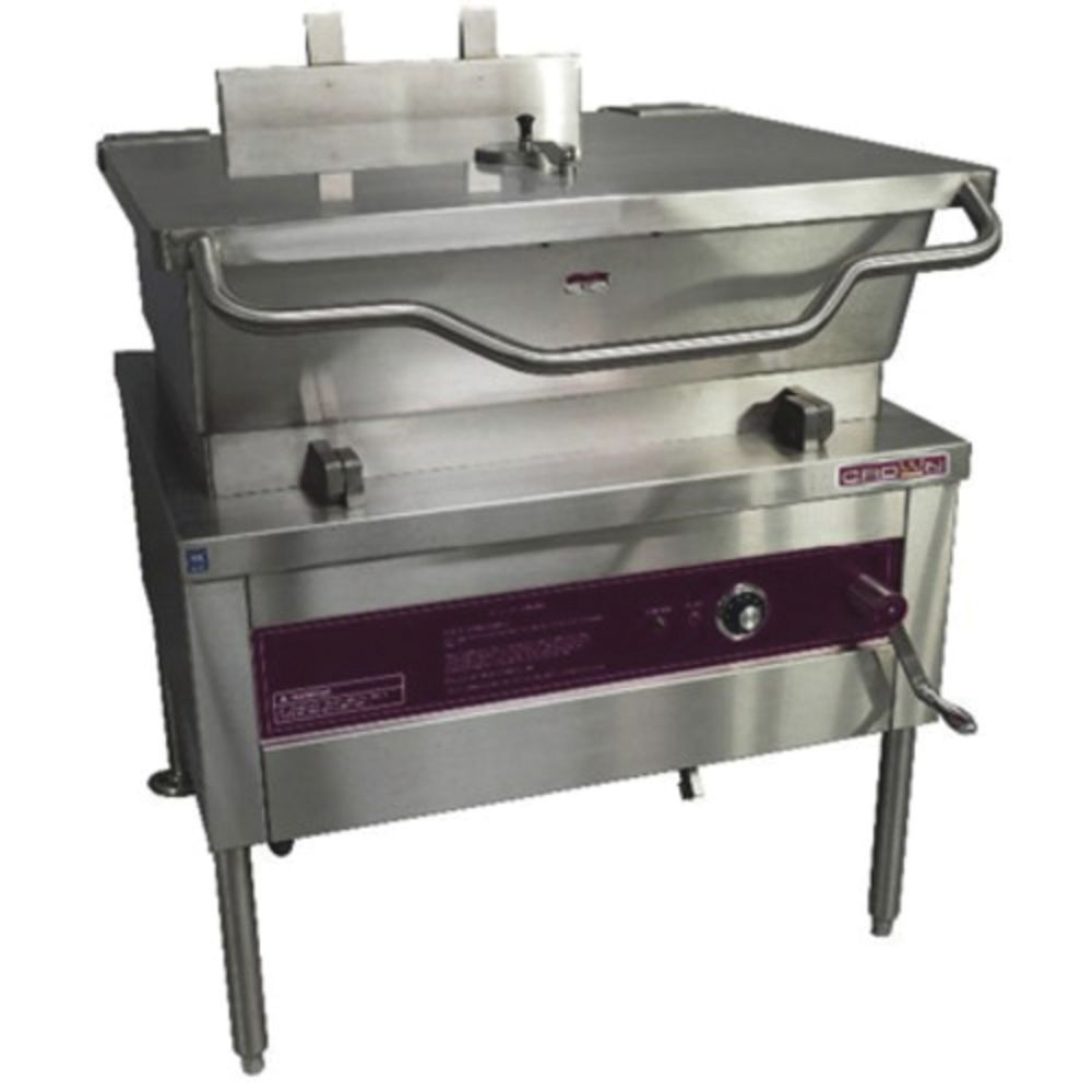 Crown Steam GS-40 Manual Natural Gas Tilting Skillet, 40-Gallon ...