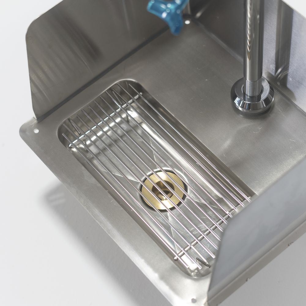 Kratos Glass Filler Station with Splash Guards, Drip Tray, and 10" Faucet