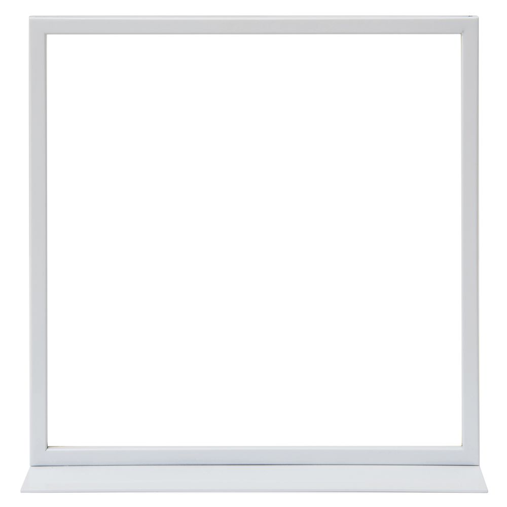 White Metal Sign Frame for 20'W x 20"H Signs w/ 6"D Base