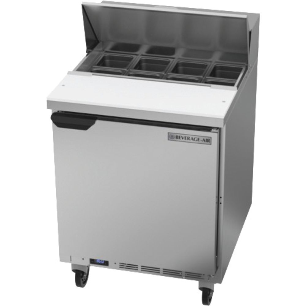 Beverage Air SPE27HC-B Elite Series Sandwich Prep Table, 7.3 cu. ft. - 27"W