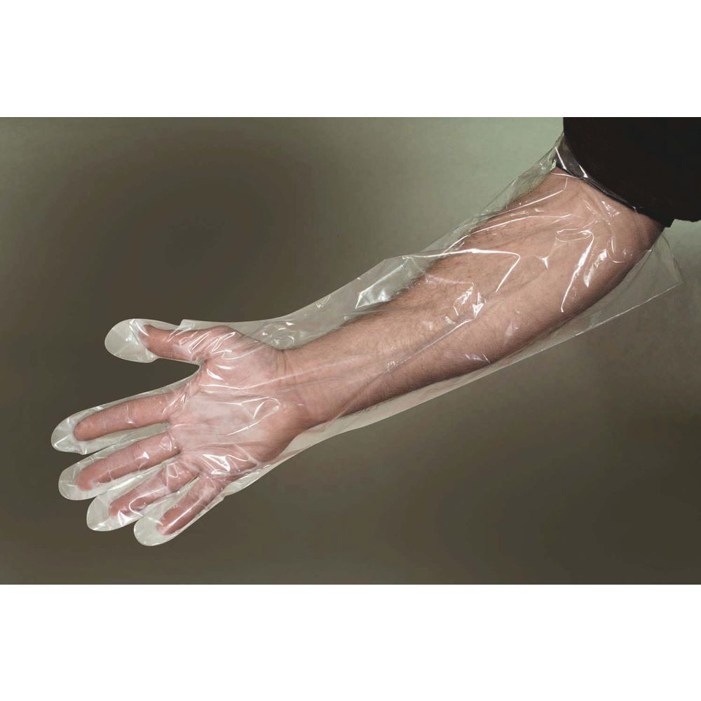 Cellucap Clear Elbow Length Disposable Gloves