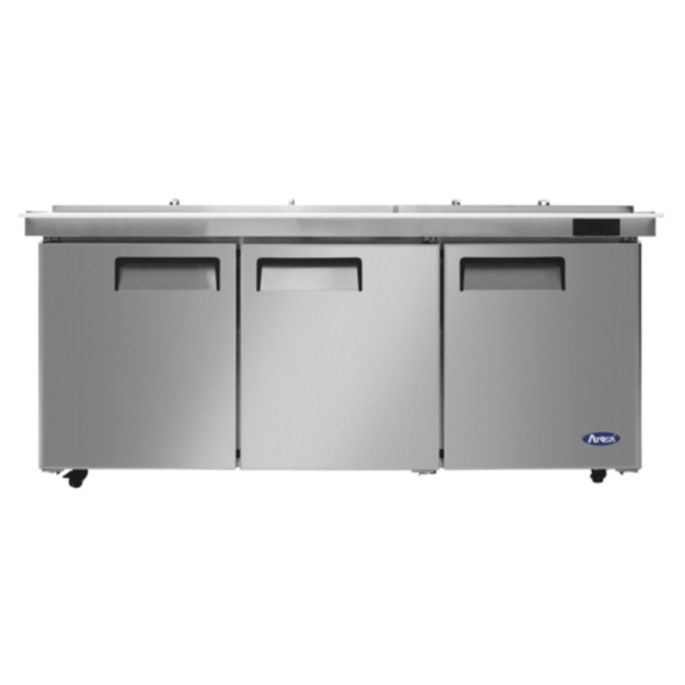Atosa MSF8308GR 72" Refrigerated Mega Top Sandwich Prep Table, (30) Pan ...