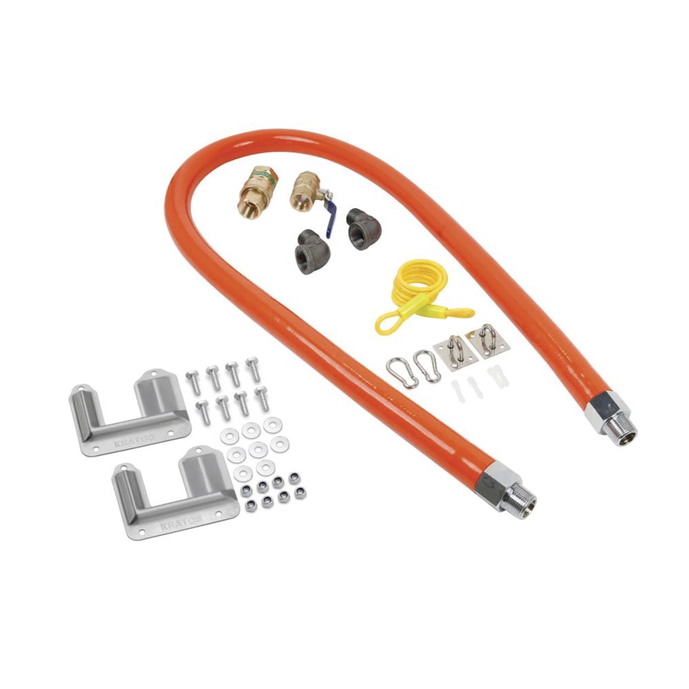 Kratos 29R-044 Mobile Gas Connector Hose Kit, With Caster Placement ...