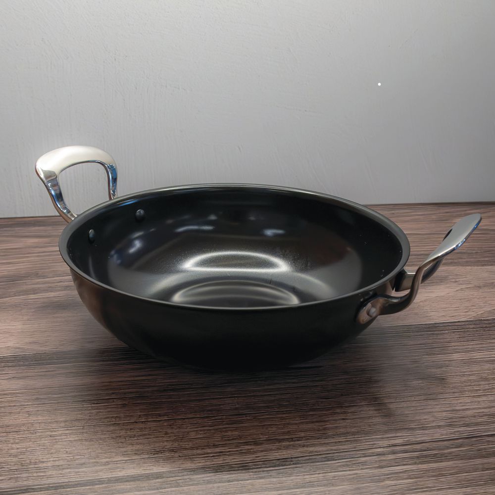 WOK, BLACK, 5PLY, 12"DIA