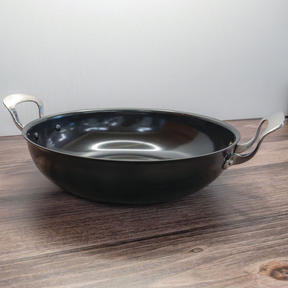 WOK, BLACK, 5PLY, 12"DIA