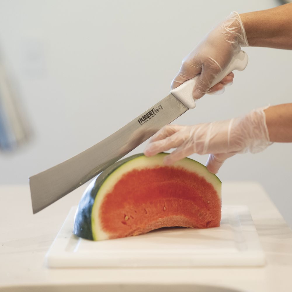 HUBERT® ECO White Handle Cheese/Watermelon Knife - 12" Blade