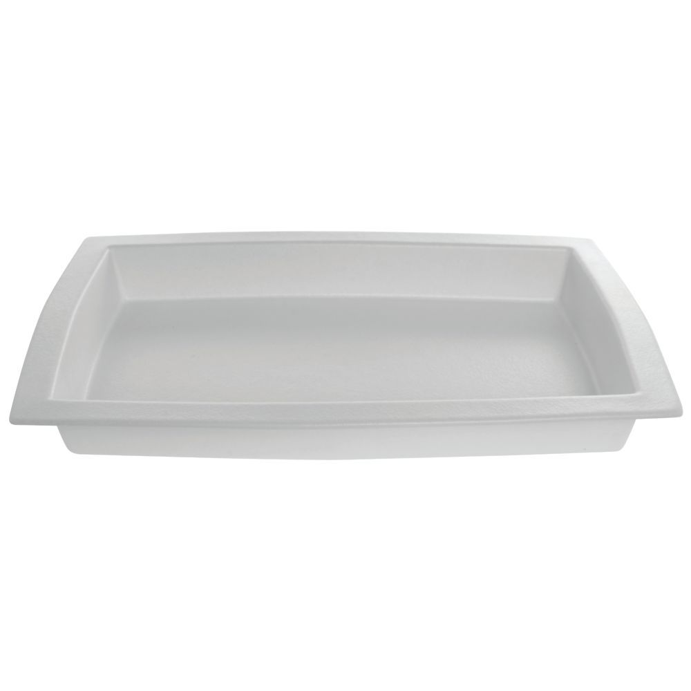 Bugambilia 5 1/4 Liter Rectangular White Cast Aluminum Bowl - 20 1/2"L ...