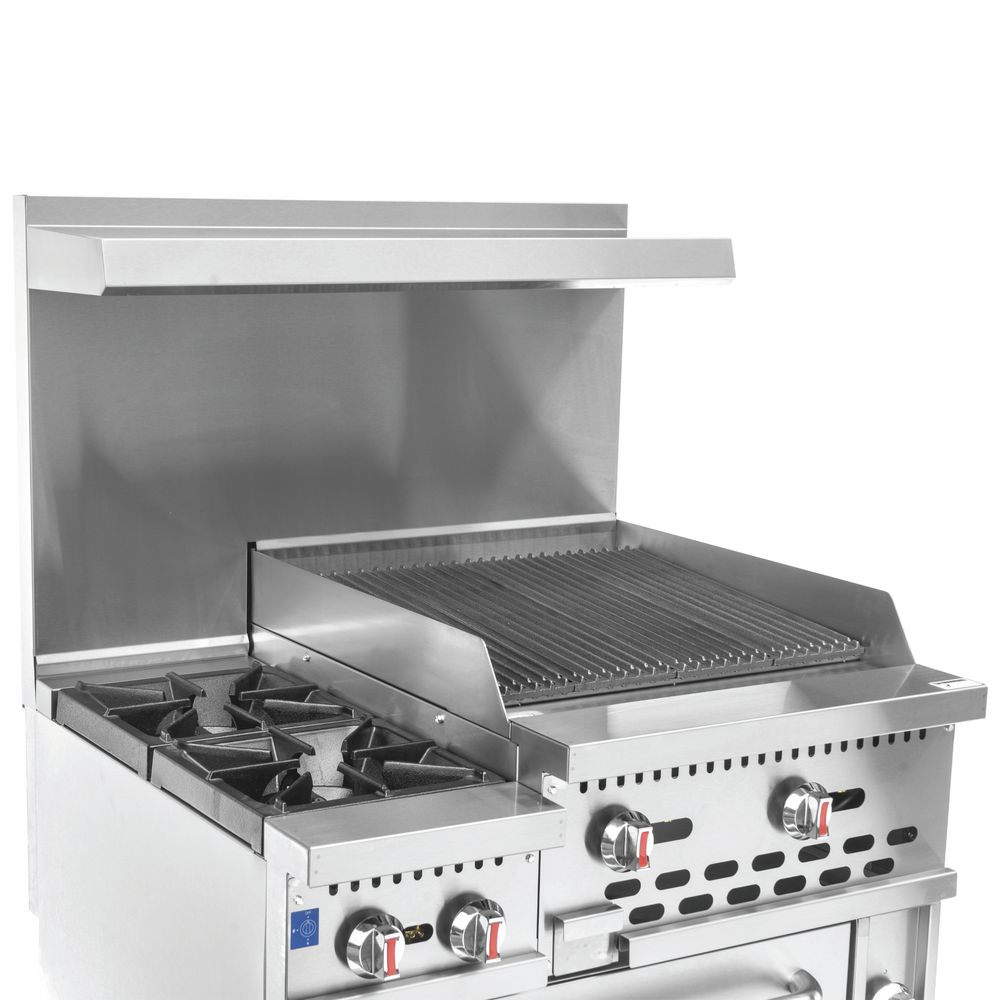Kratos 36" Gas Range with 24" Charbroiler and One Standard Oven ...