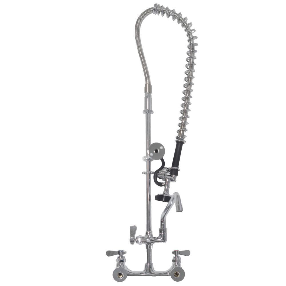 Kratos Wall-Mounted Pre-Rinse Faucet with 8" Centers and 6" Add-On Faucet, 1.15 GPM