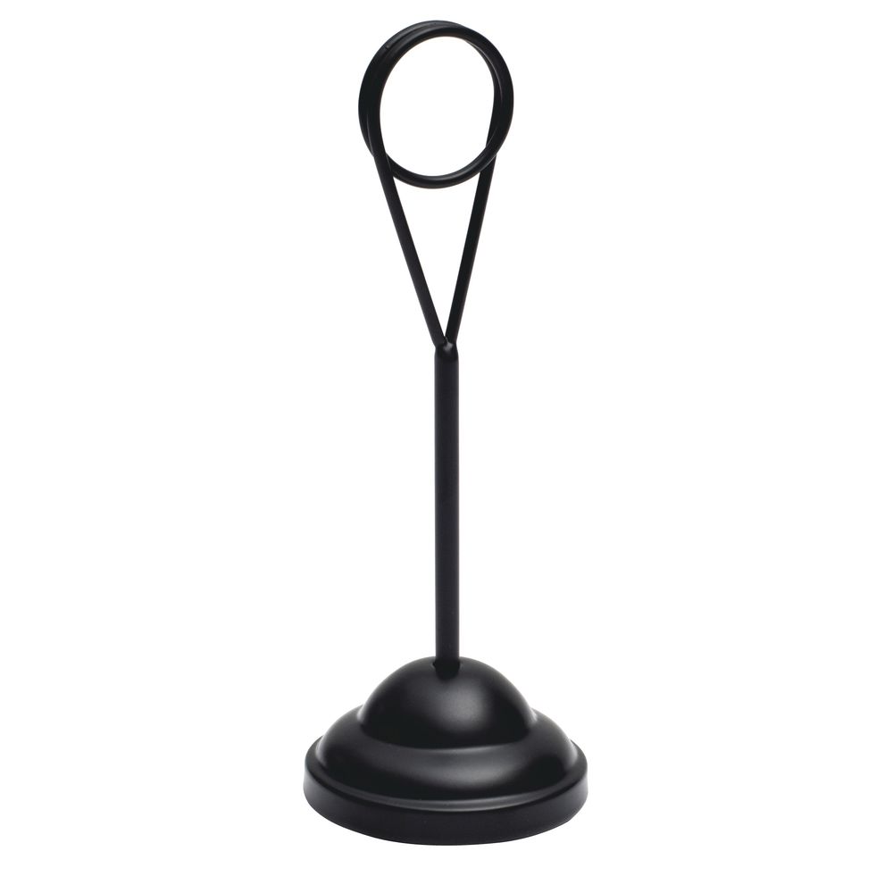 HUBERT 6" Black Wire Sign Holder with Ring