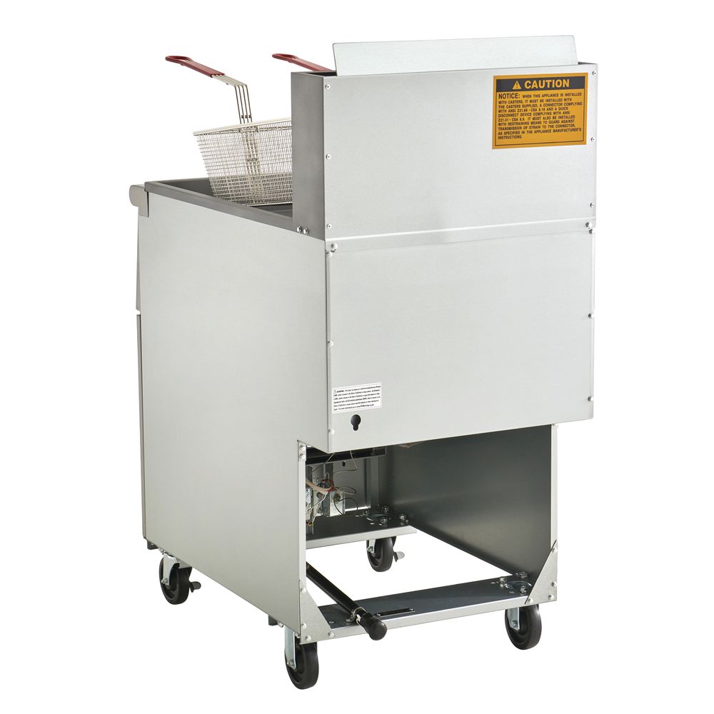 Kratos 29Y-052-LP Commercial Gas Floor Fryer with Casters, Five Burners ...