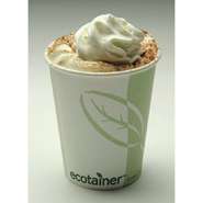 12 oz Ecotainer™ White Paper Hot Cups - 3 1/2"Dia. x 4"H