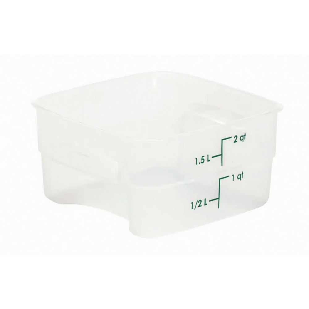 Cambro CamSquares® FreshPro Translucent 2 Qt. Polypropylene Food ...