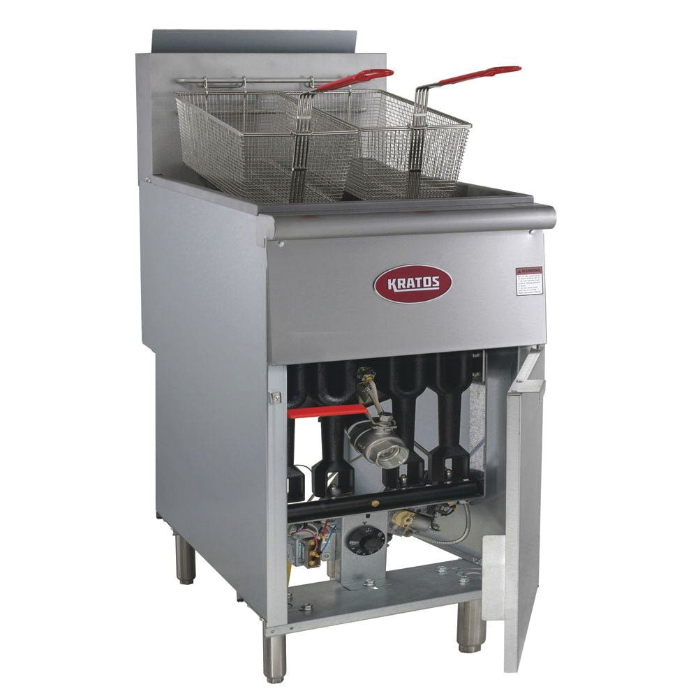 Kratos 29Y-012 Commercial Gas Floor Fryer, 5 Burners, 70 to 100 lb ...
