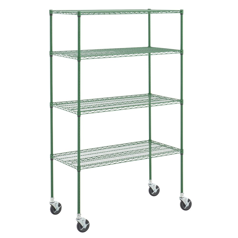 Cenpro 30v 137 Green Epoxy Mobile 4 Shelf Kit 48l X 24d X 64h