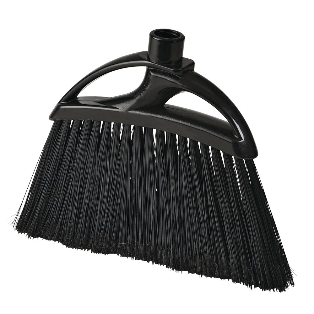 HUBERT® Black Angled Flagged Bristle Lobby Broom- 30"L