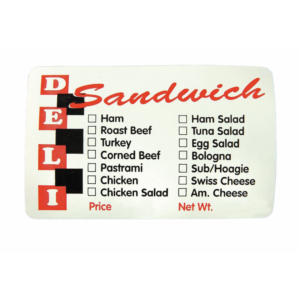 Expressly HUBERT® Large Deli Pizza Information Labels - 5 1/2"Dia