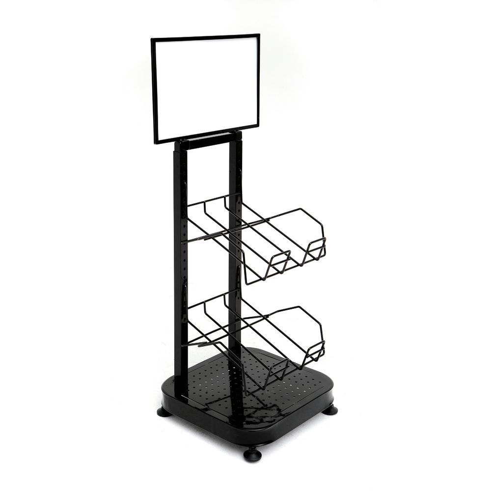 Mobile Merchandisers Adjustable Black Metal Rack - 16 1/2"L x 16"W x 54"H