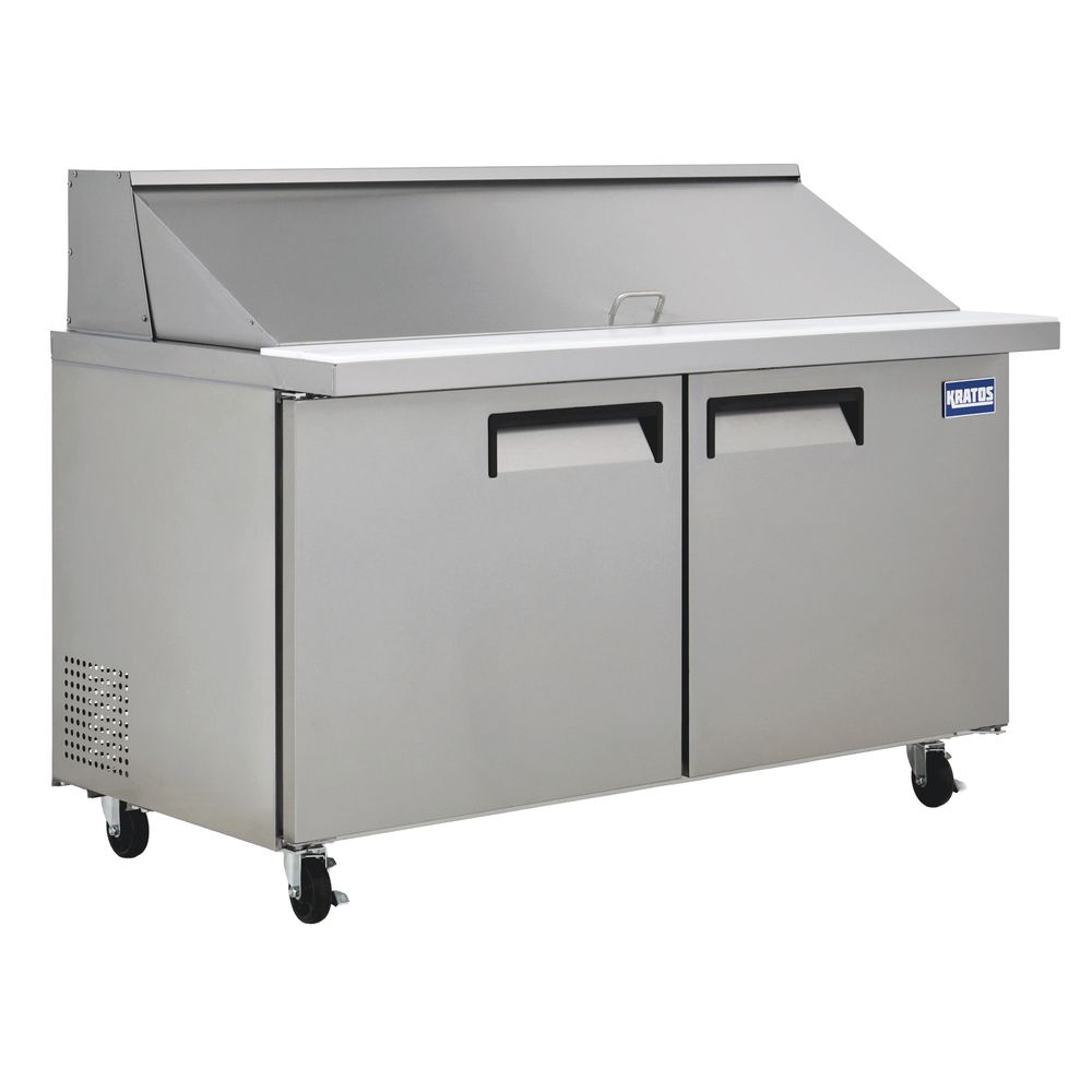 Kratos 48"W Two-Door Mega Top Refrigerated Sandwich Prep Table - 18-Pan ...
