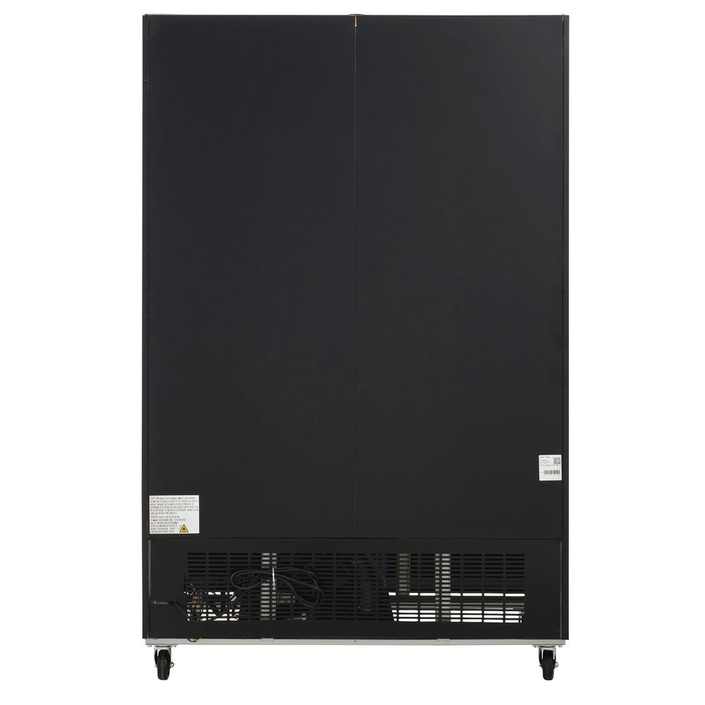 Kratos 67K-206 2 Swing Door Black Refrigerated Merchandiser - 53-1/8"W x 31-7/8"D x 83-9/10"H