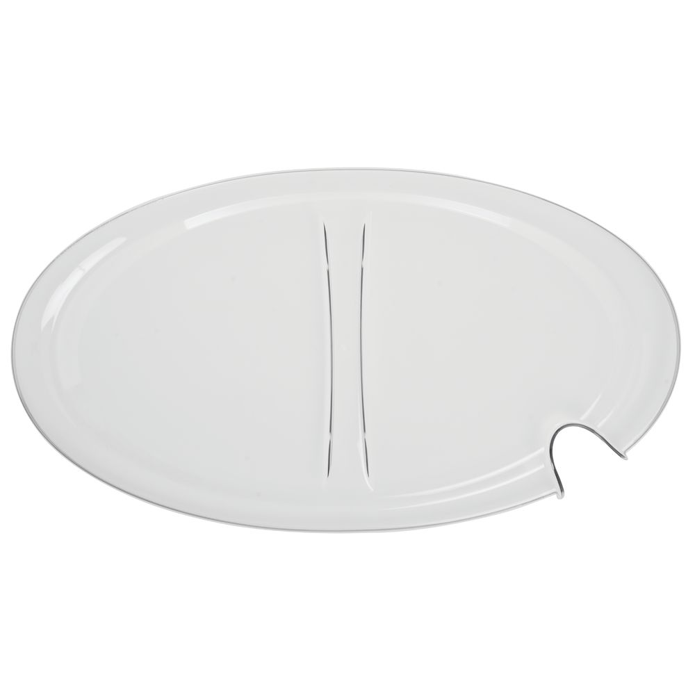 Expressly HUBERT® Clear Plastic Notched Flip Lid - 10"L x 12"W