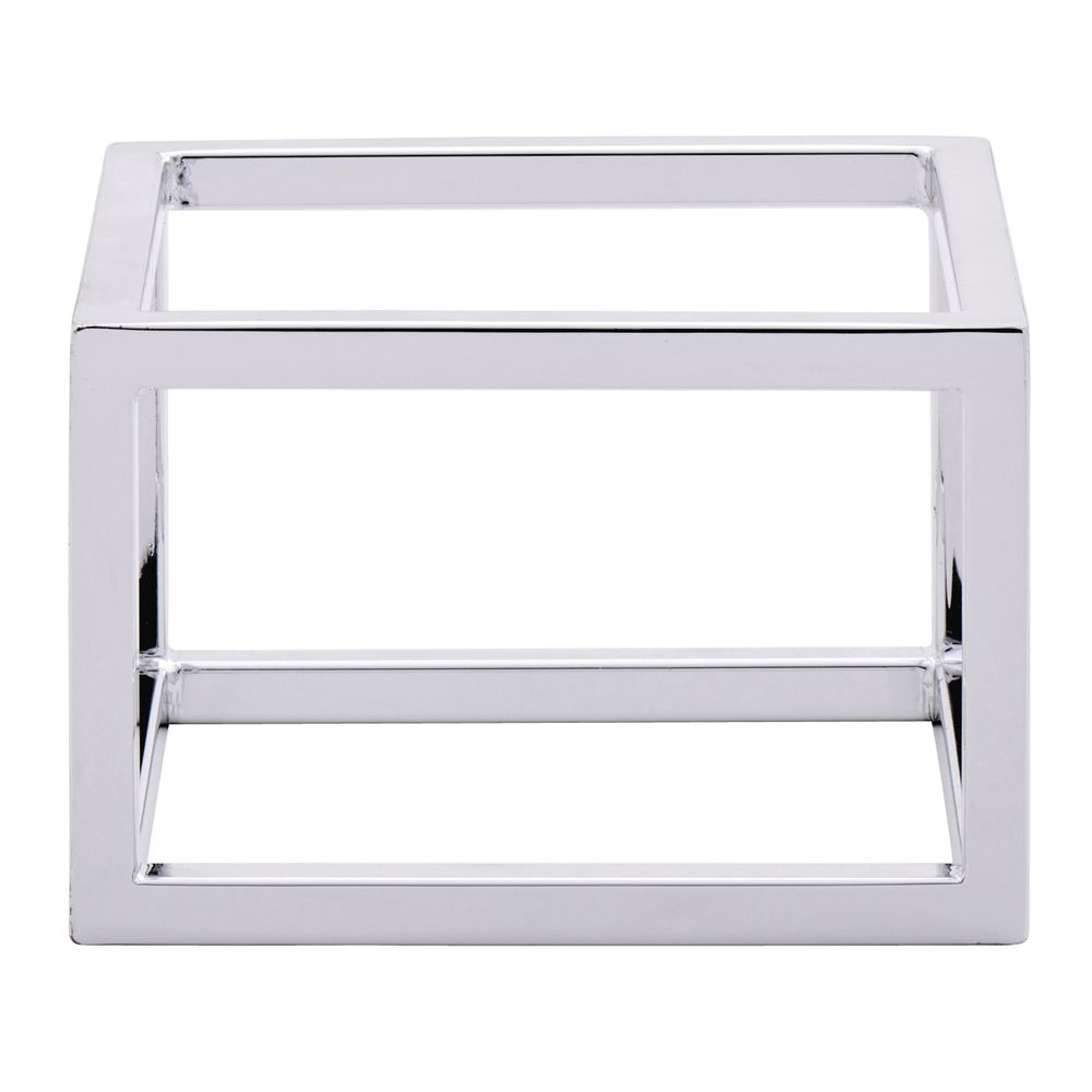 HUBERT® Cerve Collection MDEX Chrome Display Riser - 7"L x 7"W x 4 1/2"H