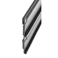 Black Plastic 2 Channel Adhesive Backed Wall Track Sign Holder - 48"L