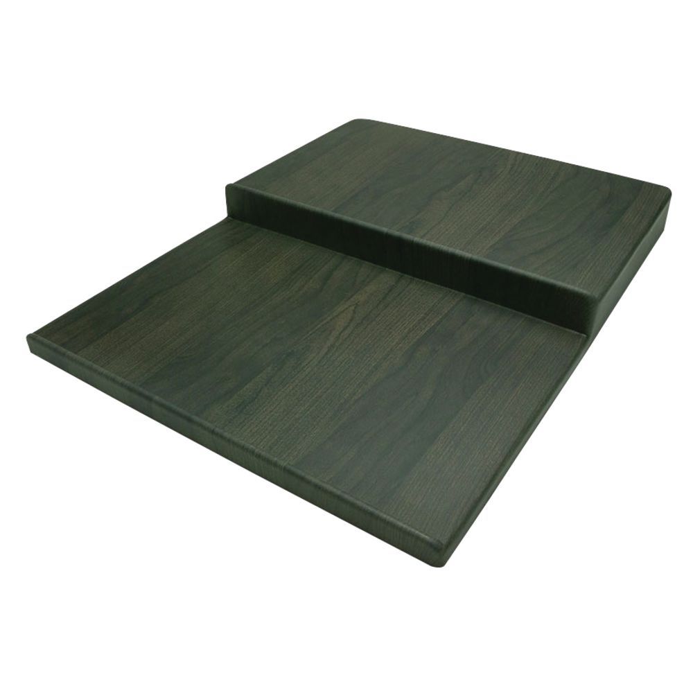 Delfin Solid End Black ABS Meat Riser - 30"L x 10"W x 3"H