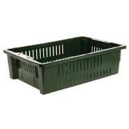 Orbis Green Plastic Small Vented Produce Container - 19 7/10"L x 13 1/ ...