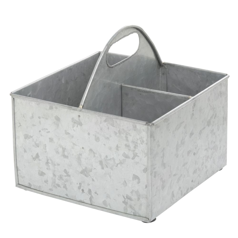 HUBERT® Galvanized Metal Caddy - 9"L x 5"W x 4 3/4"H