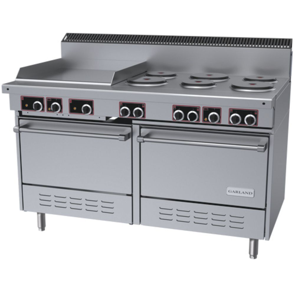 Garland SS-684-24G Six-Burner Electric Range with 24" Griddle - 34 3/8 ...