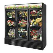 True GDM-72F-HC~TSL01 Three-Door Glass Merchandiser Freezer, 72 cu. ft.
