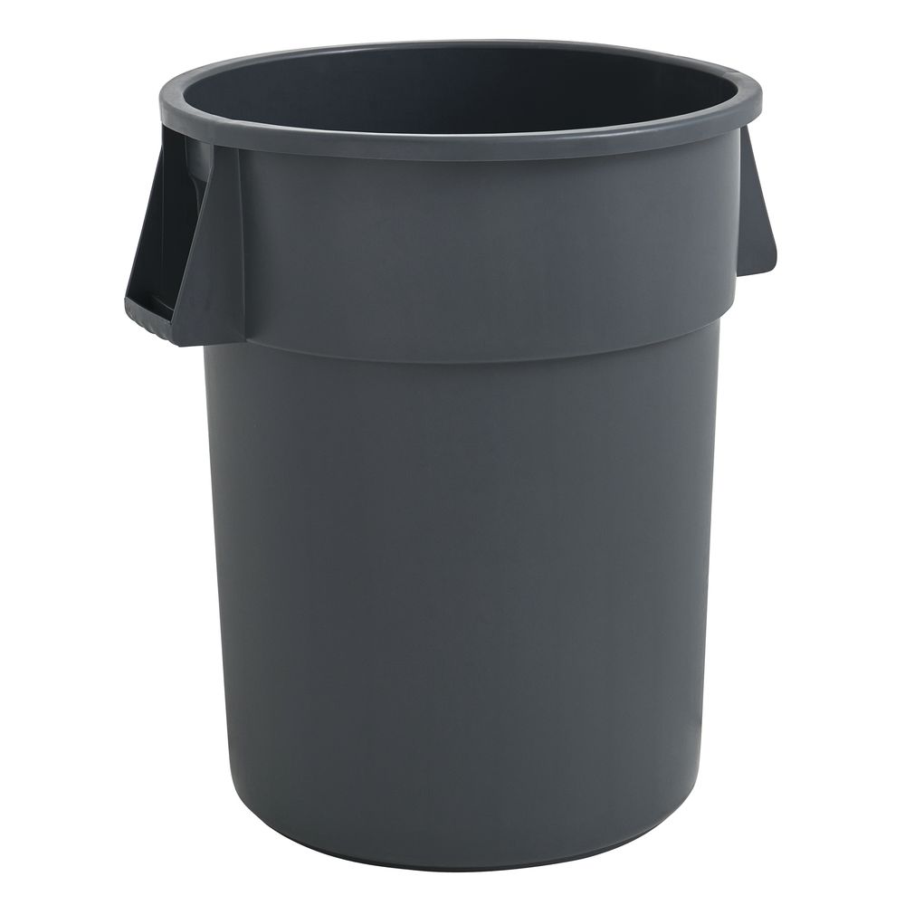 HUBERT® 55 gal Grey Plastic Trash Can - 30-1/2"L x 27"W x 33-1/4"H