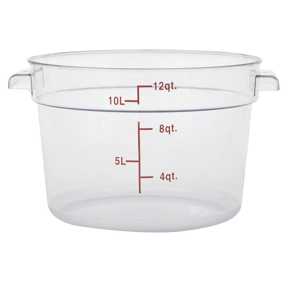 HUBERT® Clear Round Food Storage Container - 13 22/25"Dia x 8 1/4"D