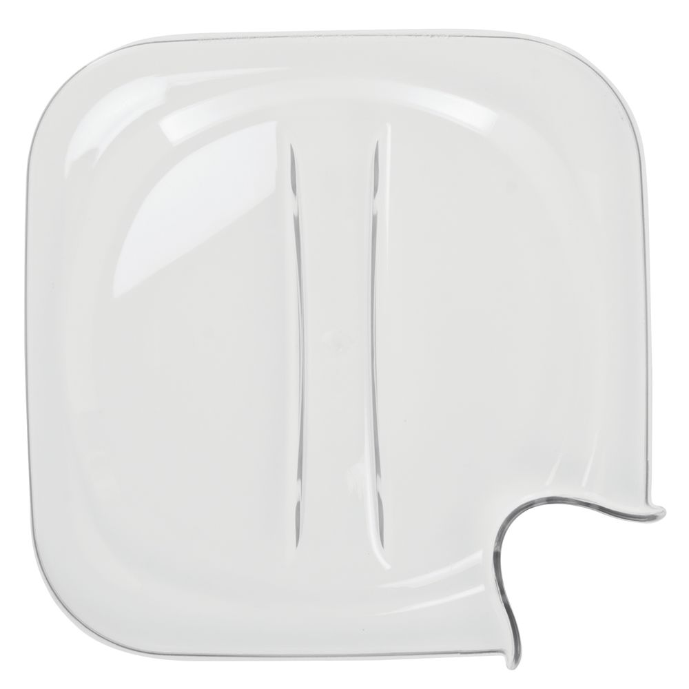 Expressly HUBERT® Clear Plastic Notched Flip Lid - 10"L x 12"W