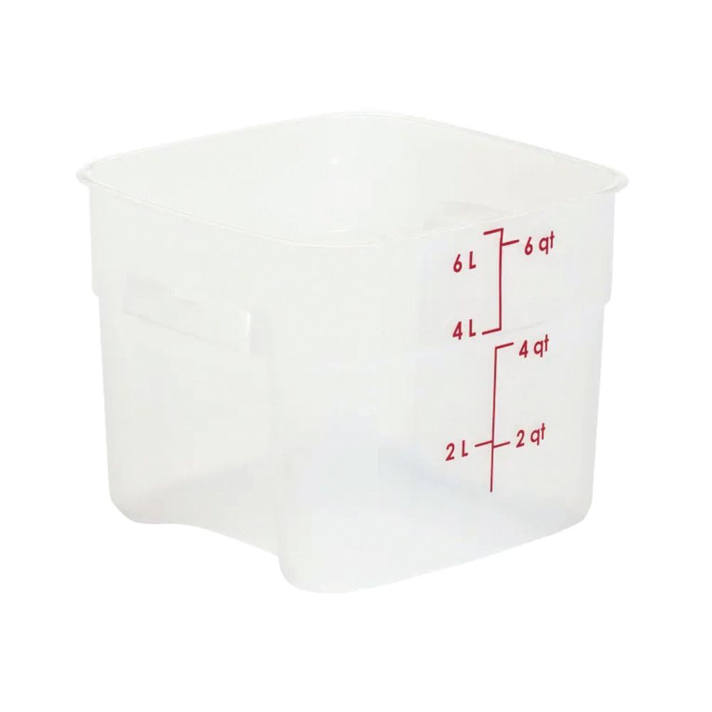 Cambro CamSquares® FreshPro Translucent 6 Qt. Polypropylene Food Storage Container