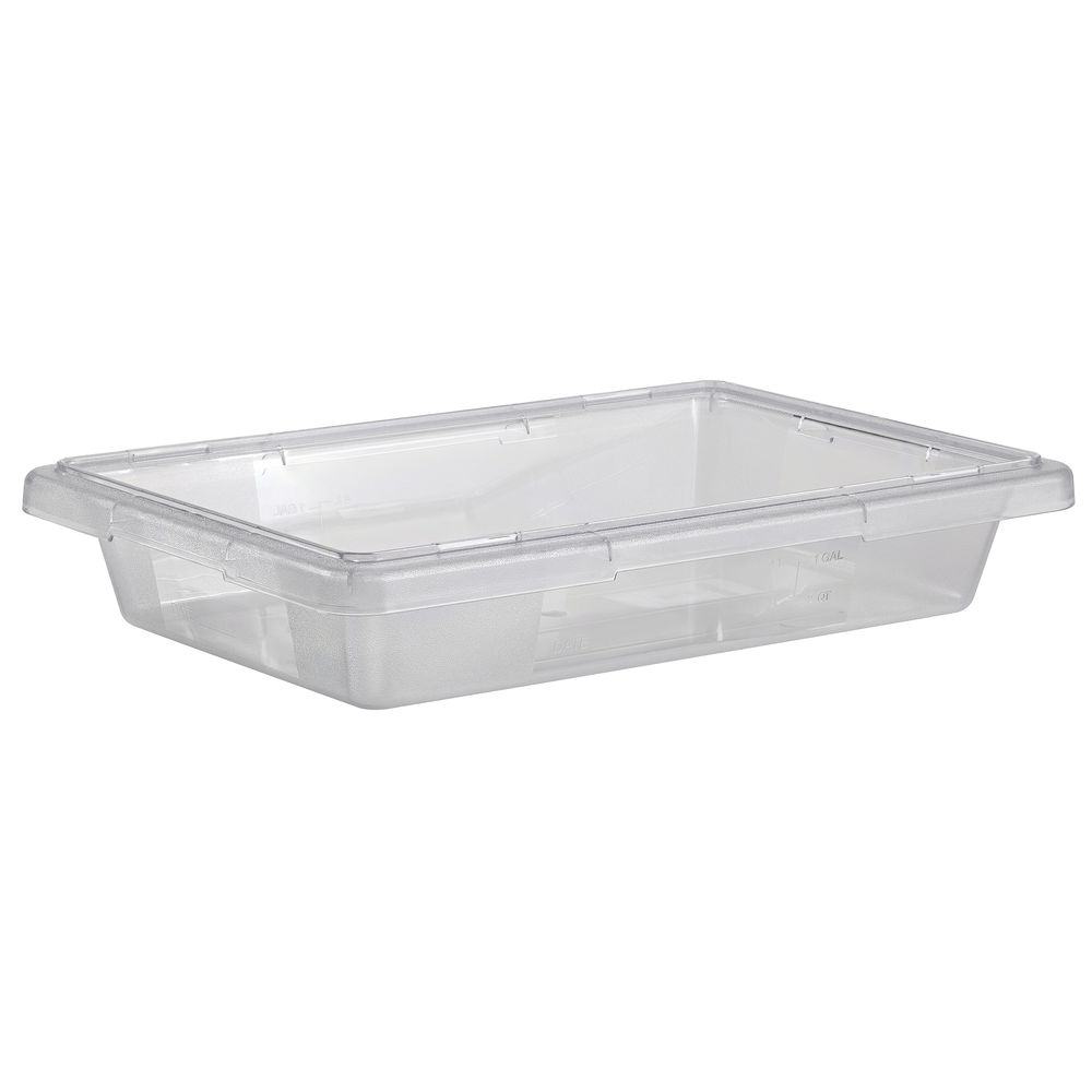 HUBERT® 2 gal Clear Plastic Half Size Food Storage Box - 18"L x 12"W x ...