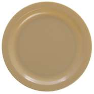 Cambro® Camwear® Narrow Rim Beige Polycarbonate Dinner Plate - 9" Dia