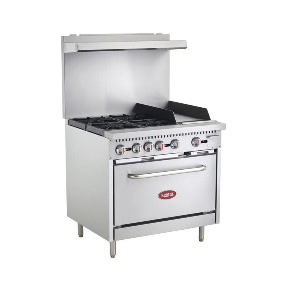 Kratos 29Y-172-LP Six-Burner 60" Gas Range, With 24" Griddle/Broiler ...