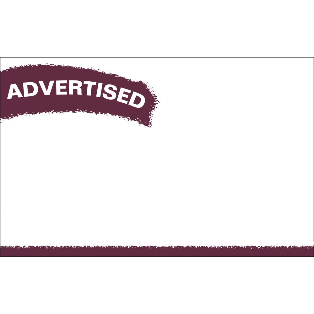 Ready Flow White Laser Sign Paper With Red Border "As Advertised" - 8 1 ...