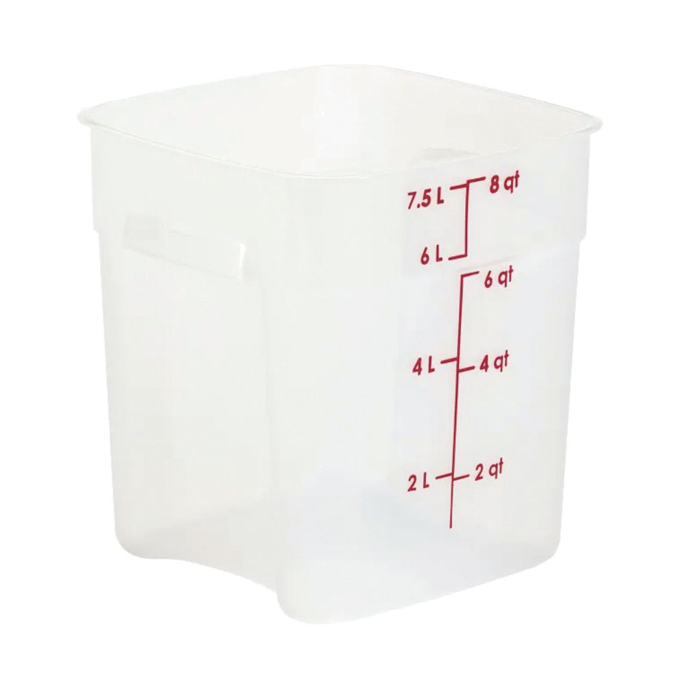 Cambro CamSquares® FreshPro Translucent 8 Qt. Polypropylene Food Storage Container