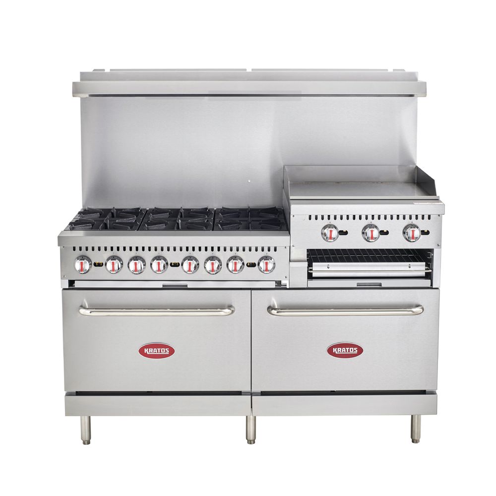 Kratos 29Y-172-LP Six-Burner 60" Gas Range, With 24" Griddle/Broiler and Standard Oven, Liquid ...