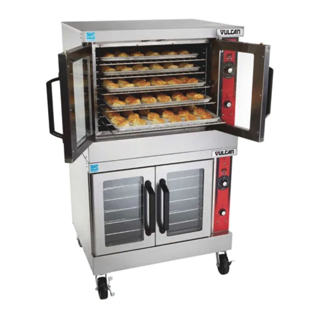 Vulcan VC44ED Electric Double-Deck Convection Oven with Legs, 480V