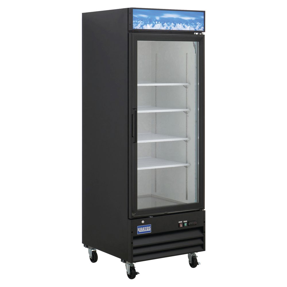 Kratos 67K-206 2 Swing Door Black Refrigerated Merchandiser - 53-1/8"W x 31-7/8"D x 83-9/10"H