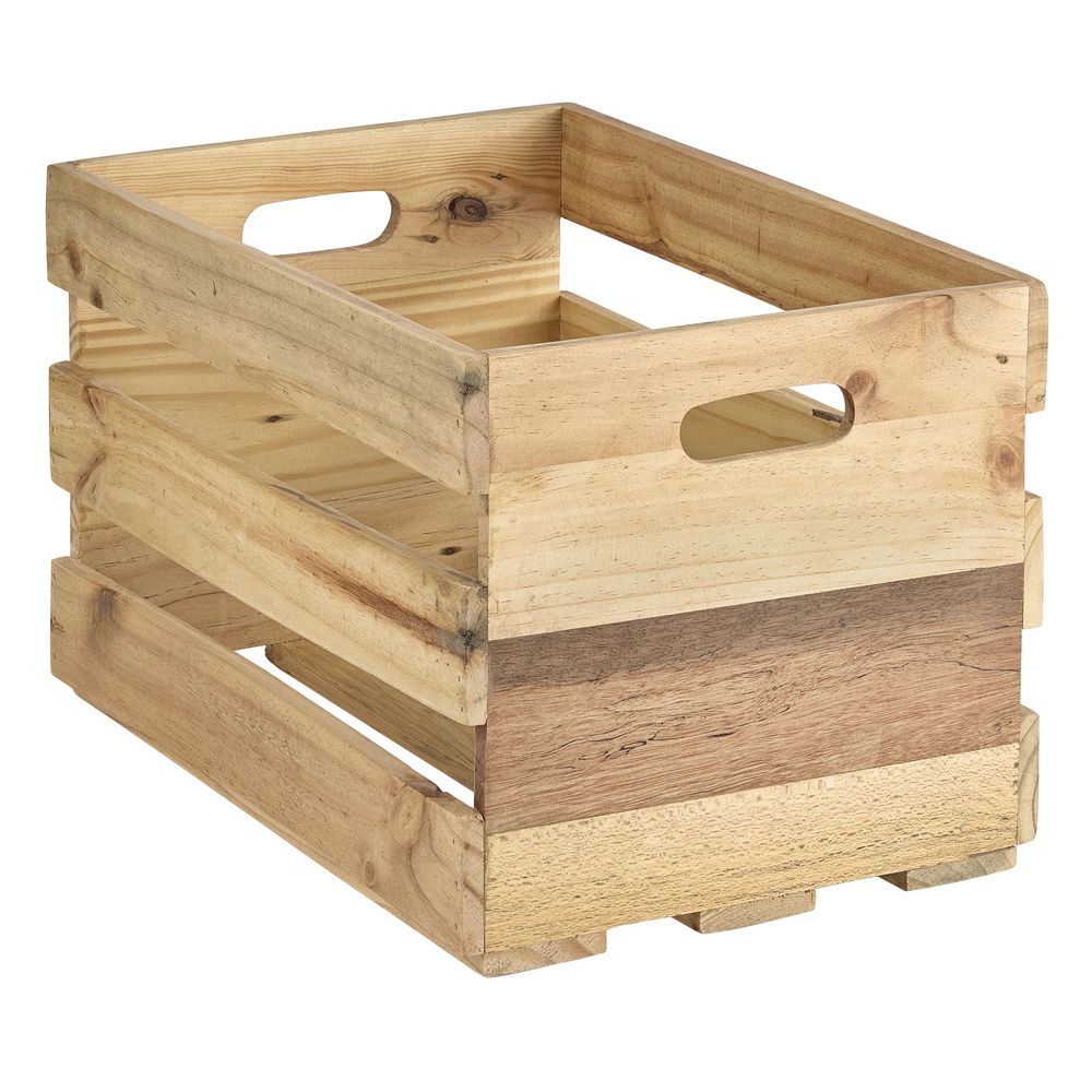 HUBERT Rectangular Pine Wood Crate - 18"L x 12 1/2"W x 11 1/2"H